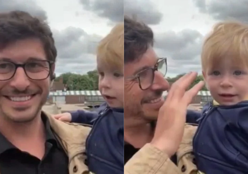 Filho do repórter Felipe Kieling invade transmissão ao vivo e ganha a ...