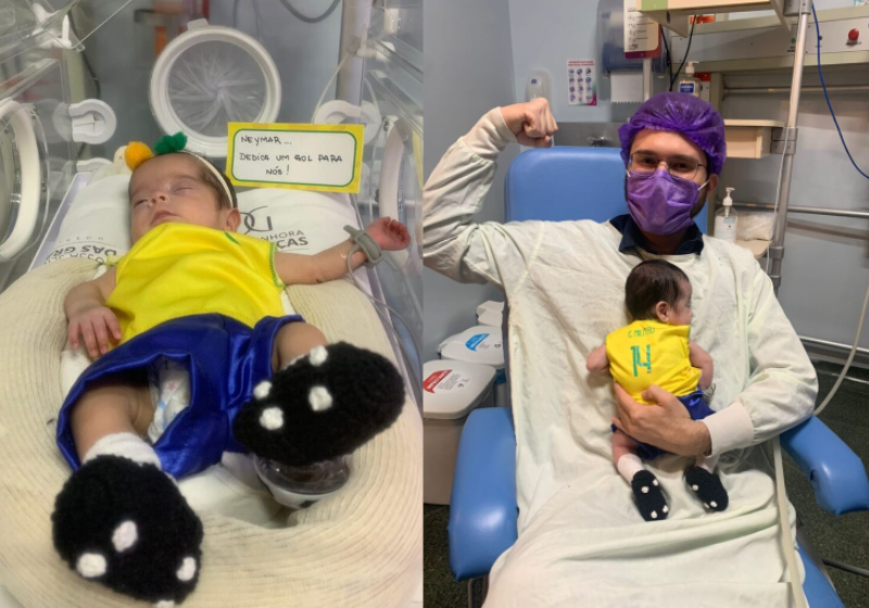 Bebês de UTI Neonatal vestem cores da Seleção e mandam força aos ...
